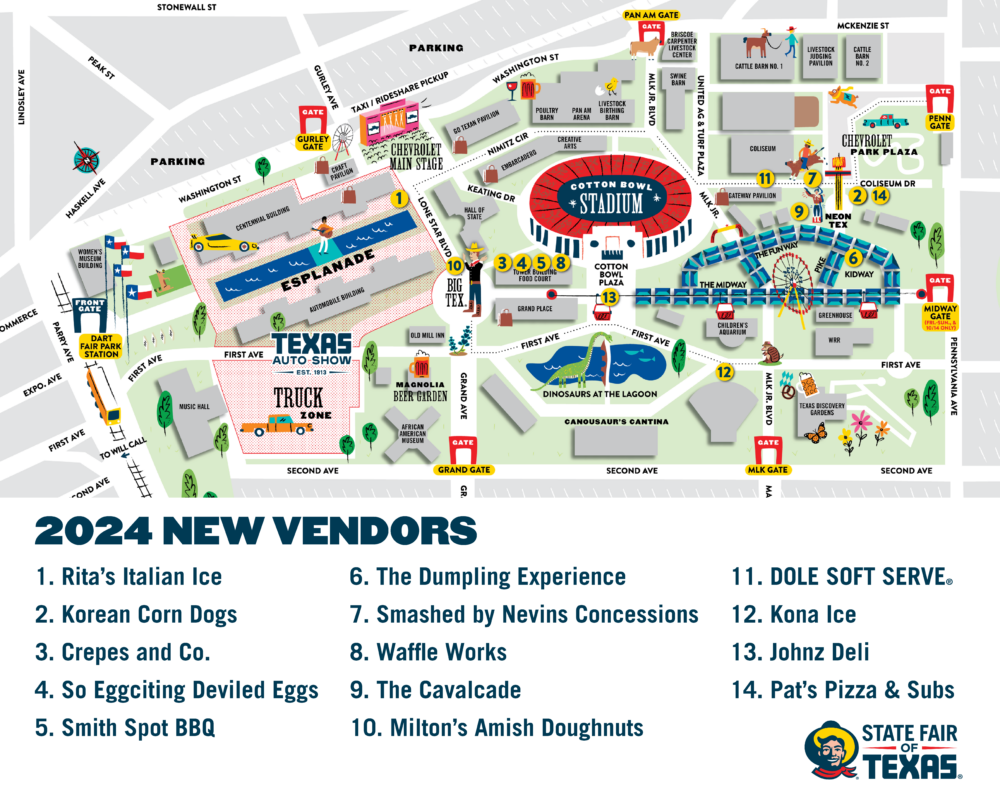 2024 New Concessions Map | State Fair of Texas