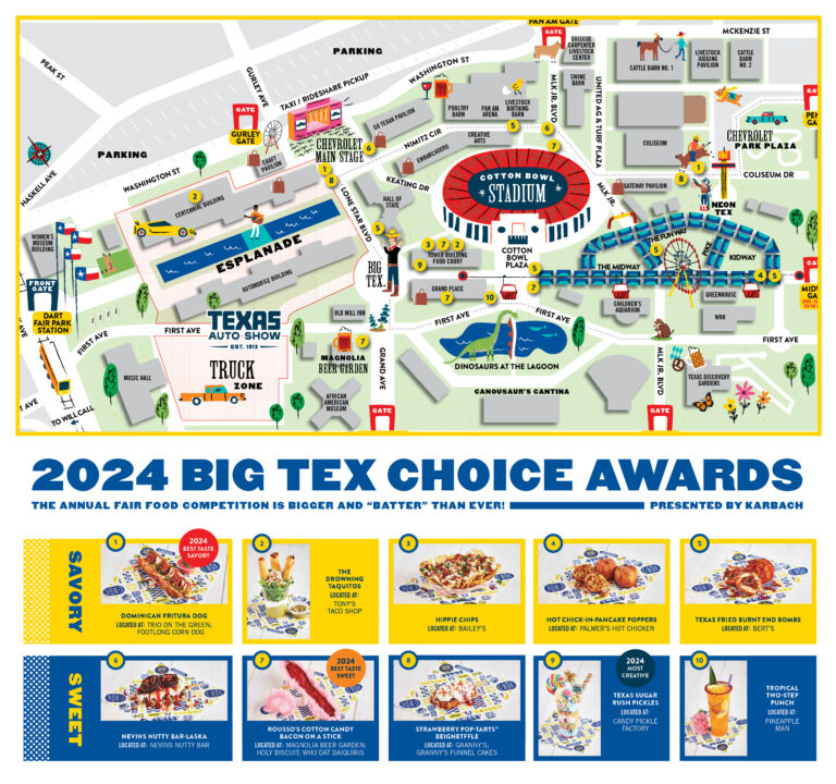 Big Tex Choice Awards Map | State Fair of Texas