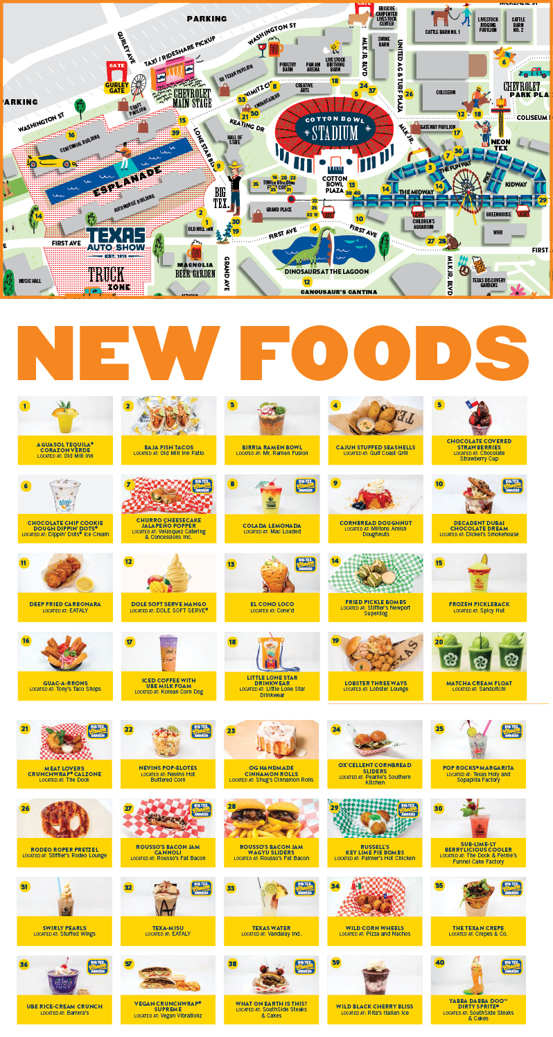 New Foods Map | State Fair of Texas